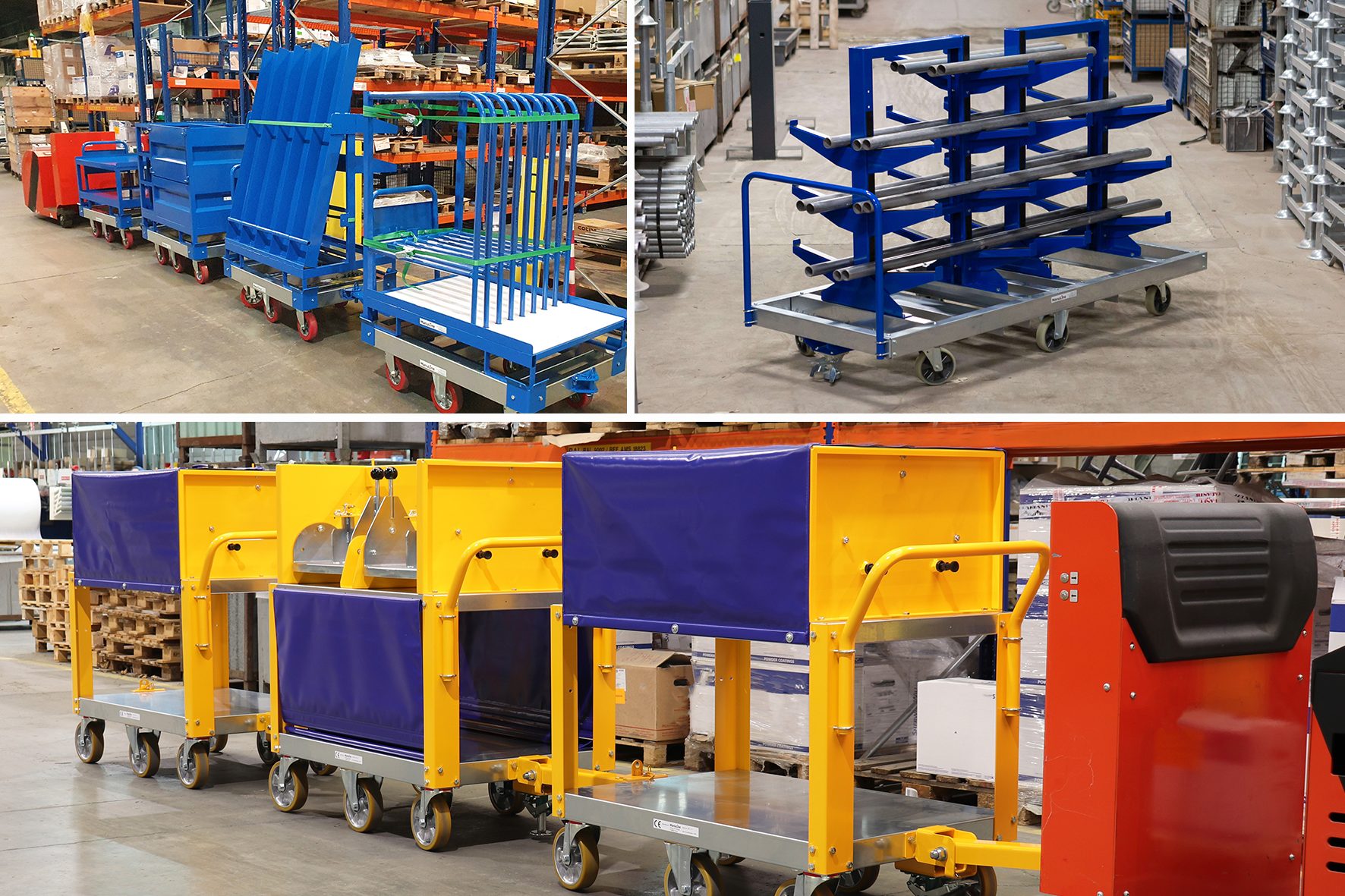 Design & manufacturing of custom-built ergonomic trolleys - ManuLine